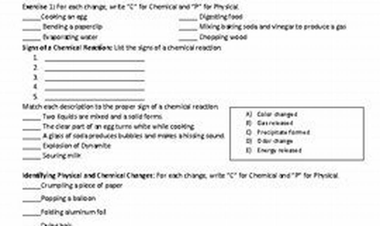 Exploring CPALMS Physical & Chemical Changes in Detail