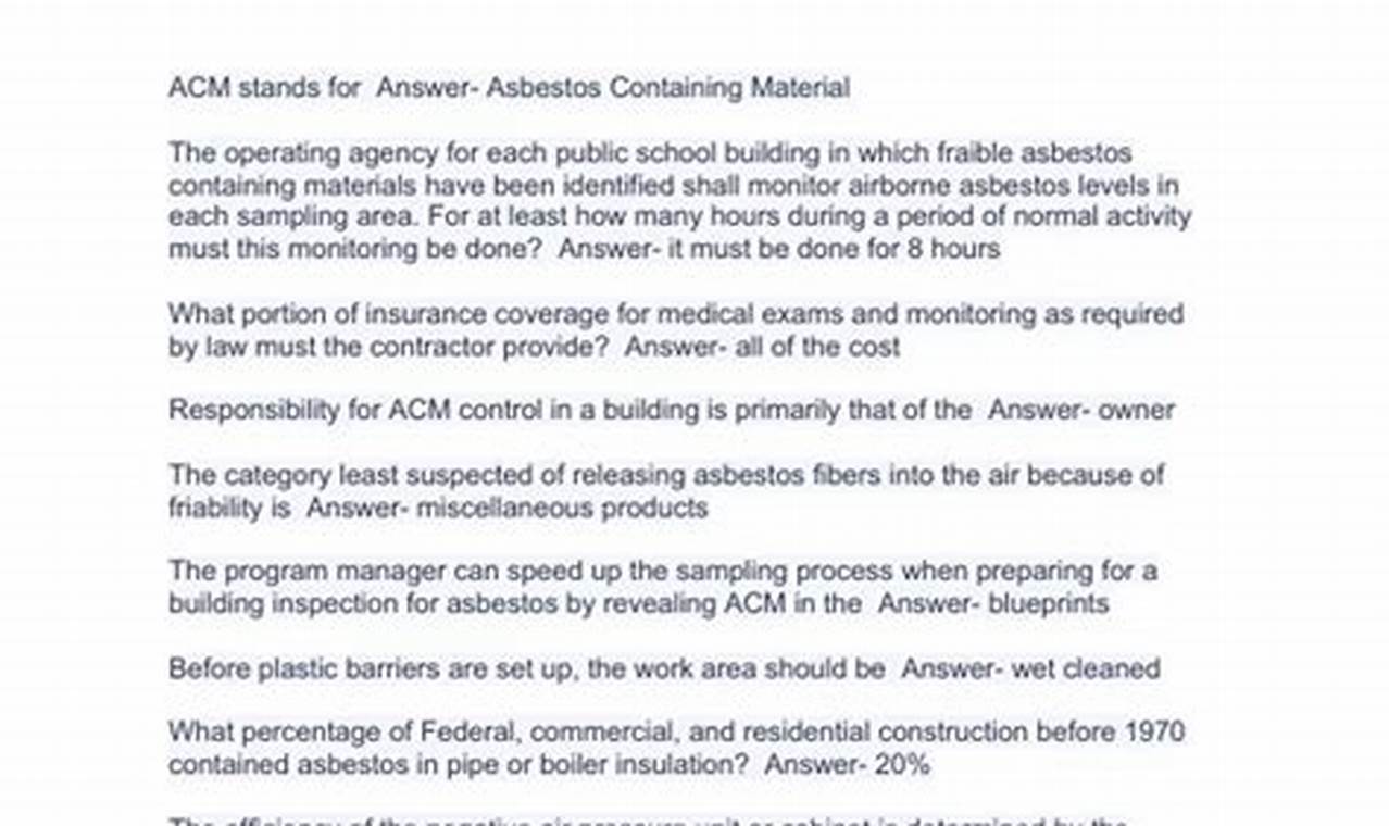 Complete Asbestos Physical Exam & Guide