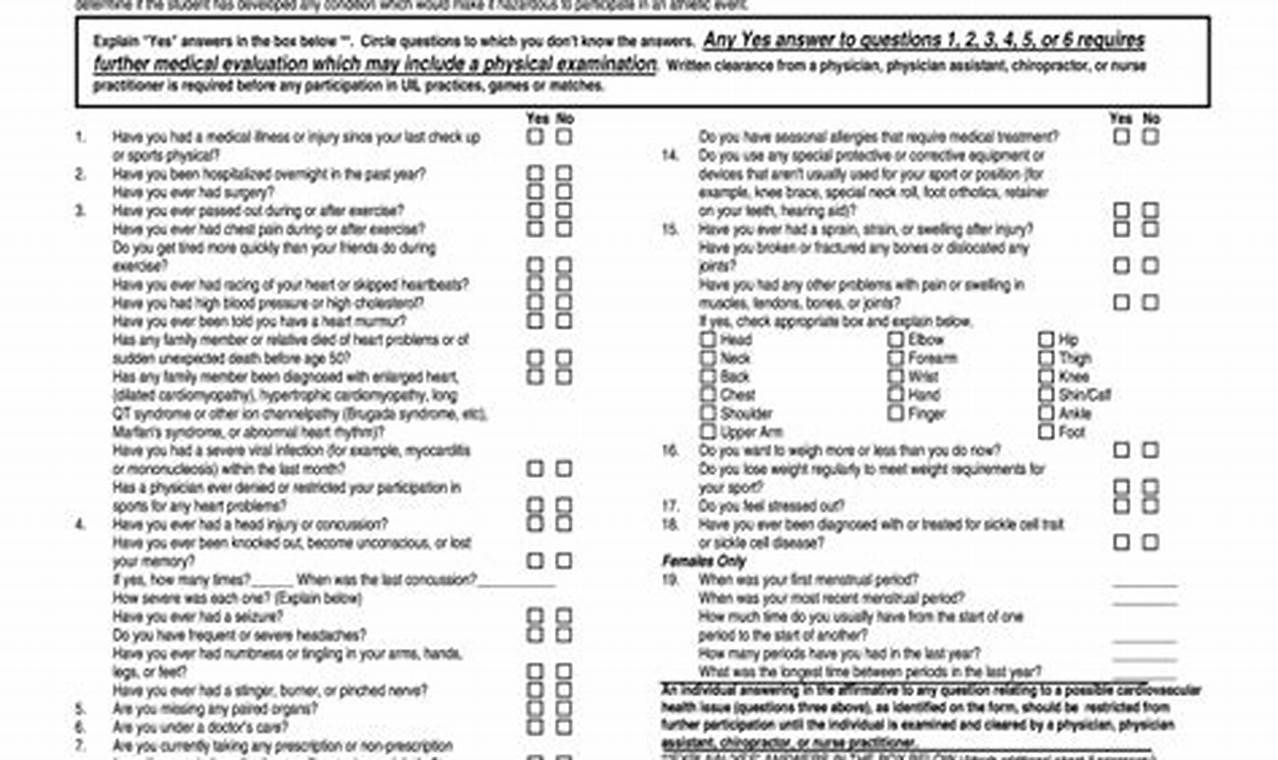 UIL Physical Form 2023-24: Get Examined Now