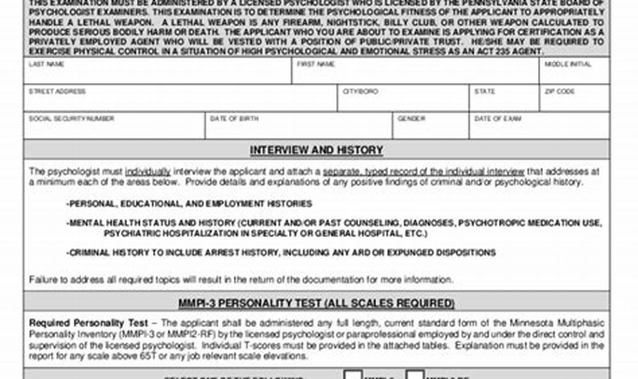 PA Act 235 Physical Exam: A Guide