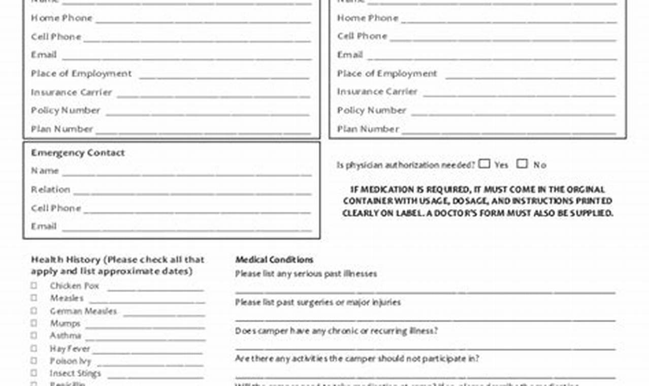 Camp Physical Form Guide: All You Need to Know