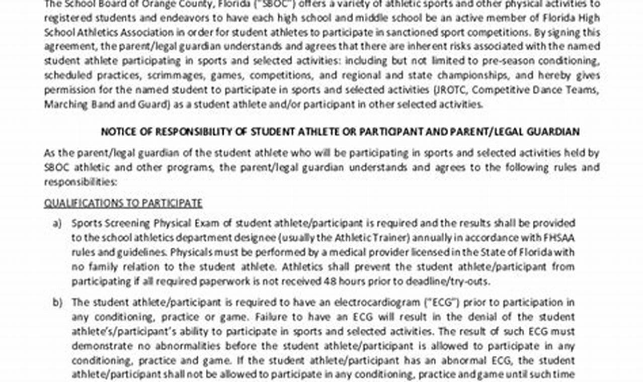 Get Your OCPS Sports Physical: Forms & FAQs