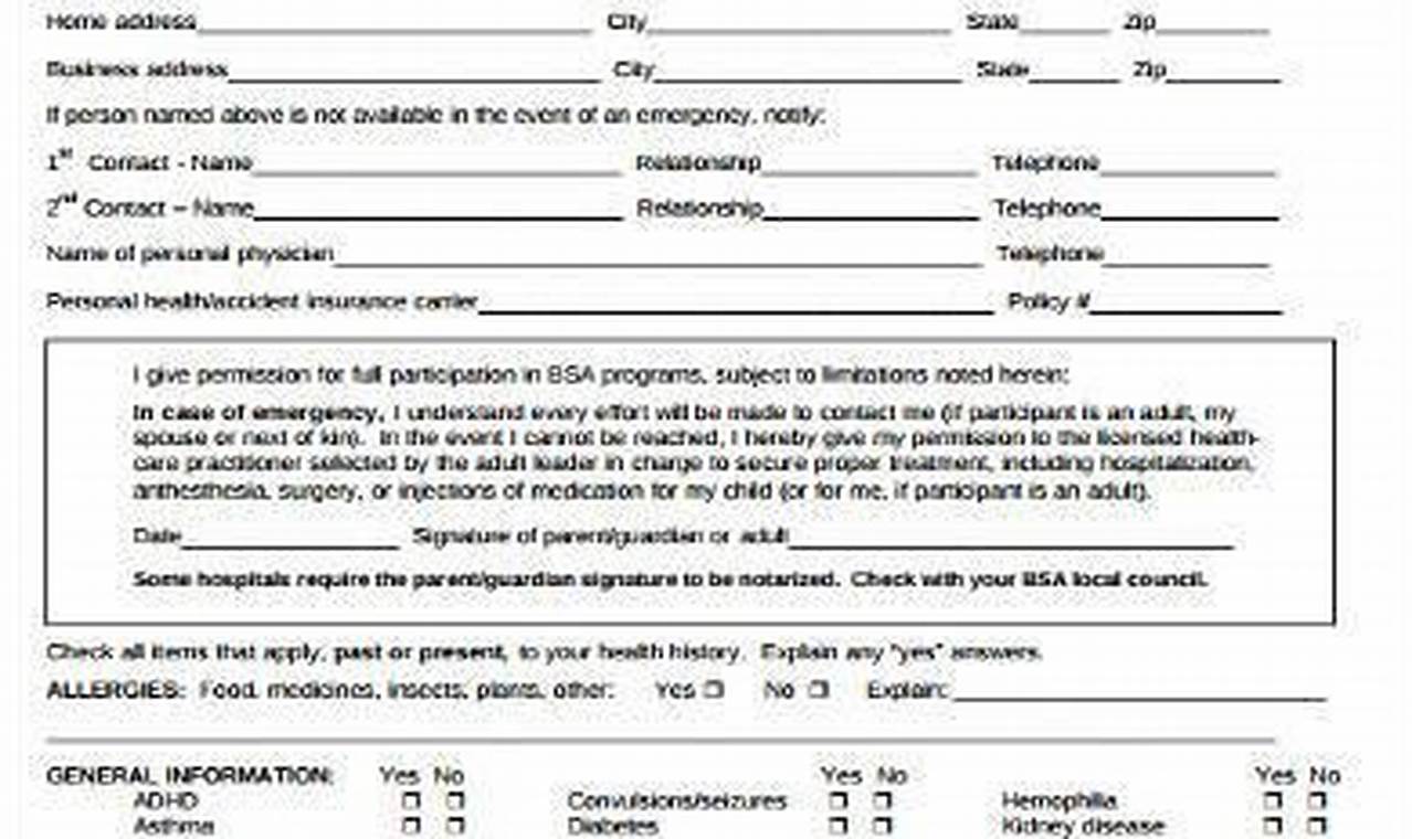 BSA Camp Physical Form Guide & FAQs