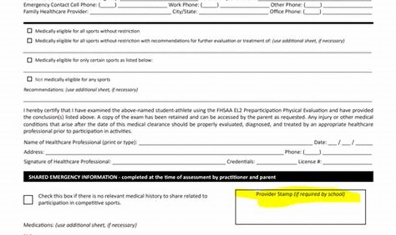 FHSAA Physical Forms: Download & Complete