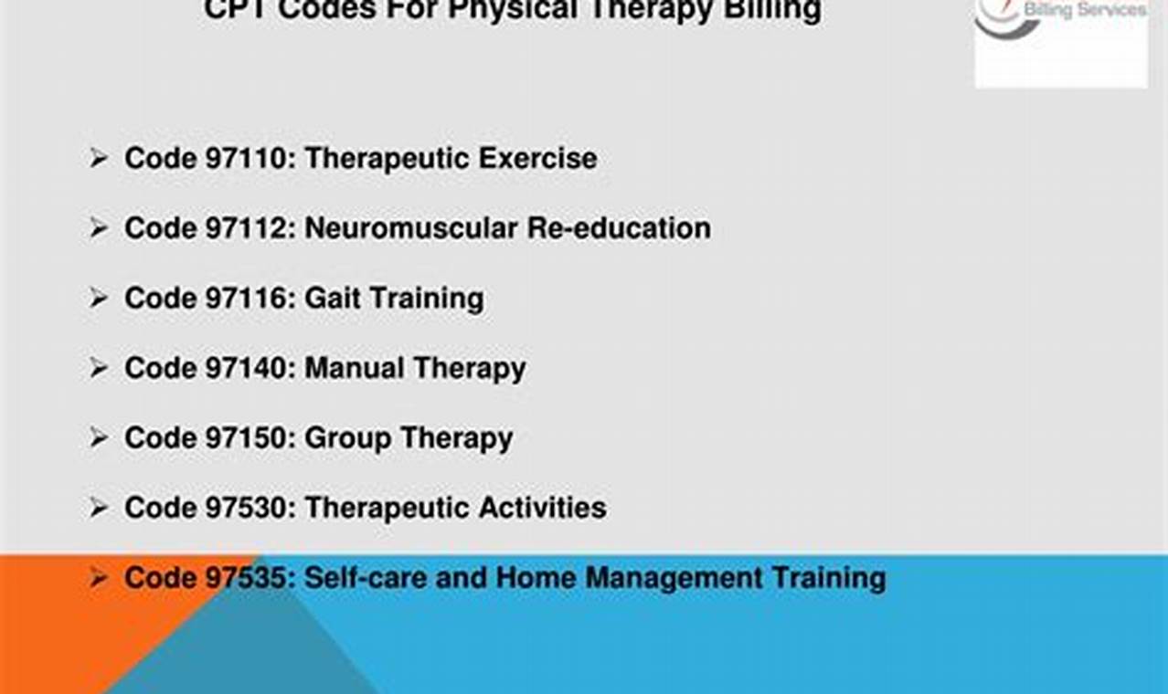 Guide to Physical Therapy Billing Codes & Modifiers